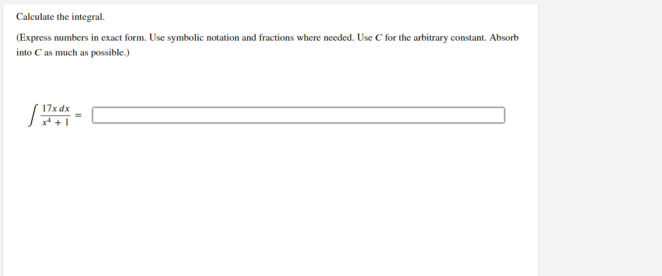 Solved Calculate the integral.(Express numbers in exact | Chegg.com