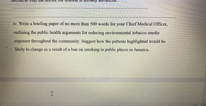 Solved iv. Write a briefing paper of no more than 500 words | Chegg.com