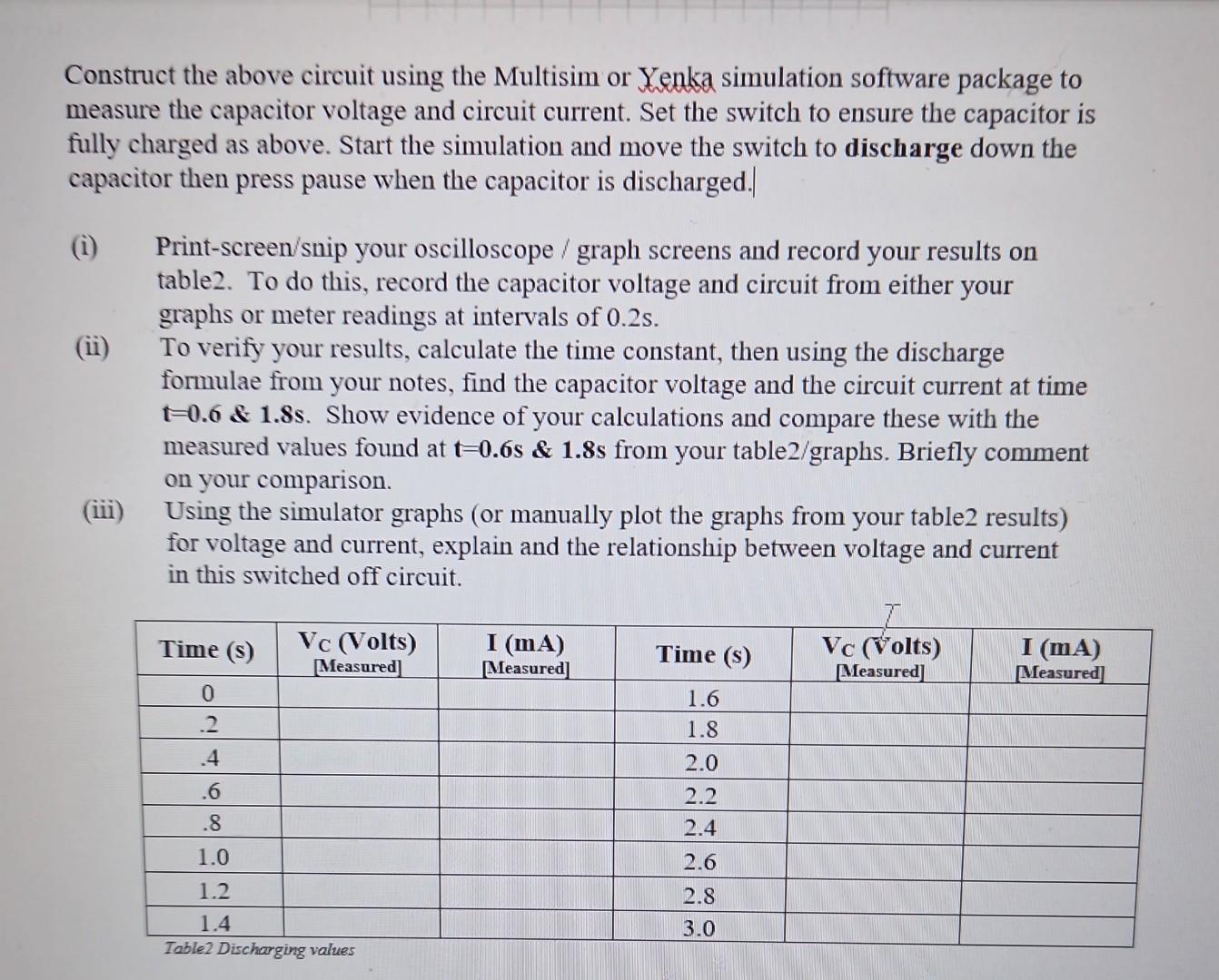 Solved 1−1Construct the above circuit using the Multisim or | Chegg.com