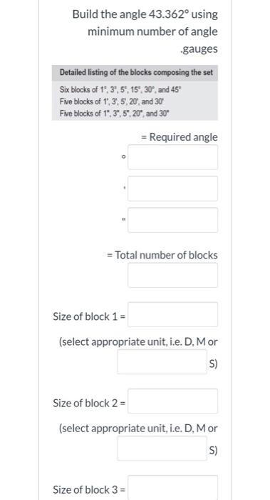 Solved Build the angle 43.362° using minimum number of angle | Chegg.com