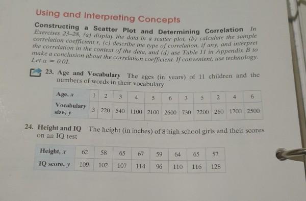 Solved Constructing a Scatter Plot and Determining | Chegg.com Solved Constructing a Scatter Plot and Determining | Chegg.com