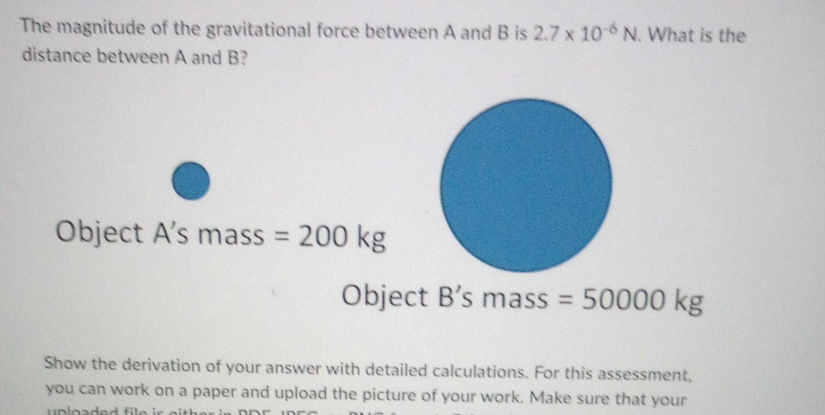 Solved The magnitude of the gravitational force between A | Chegg.com