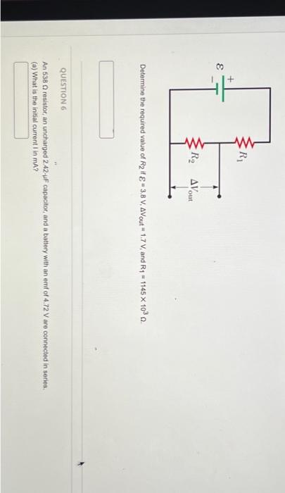 Solved Determine the required value of R2 if ε=3.8 V,ΔVout | Chegg.com