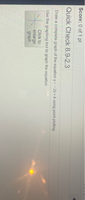 Solved Quick Check 8.9-2.2 Draw a graph of the equation | Chegg.com