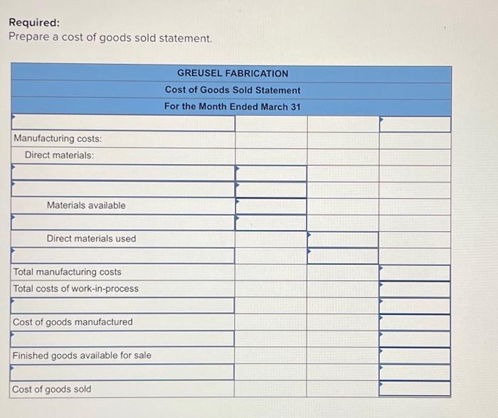 Solved Exercise 2-40 (Static) Prepare Statements for a | Chegg.com