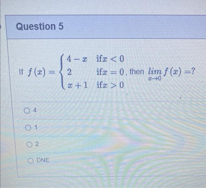 Solved f(x)=⎩⎨⎧4−x2x+1 if x