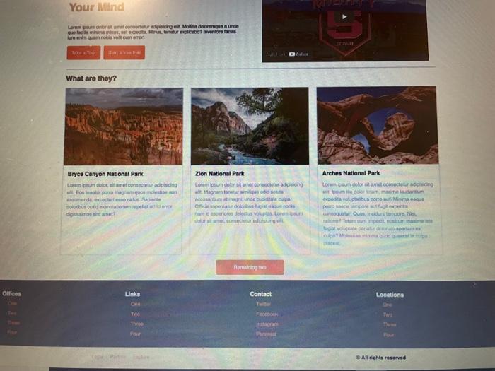Solved Recreate The Sample Landing Page Below Using Html And 