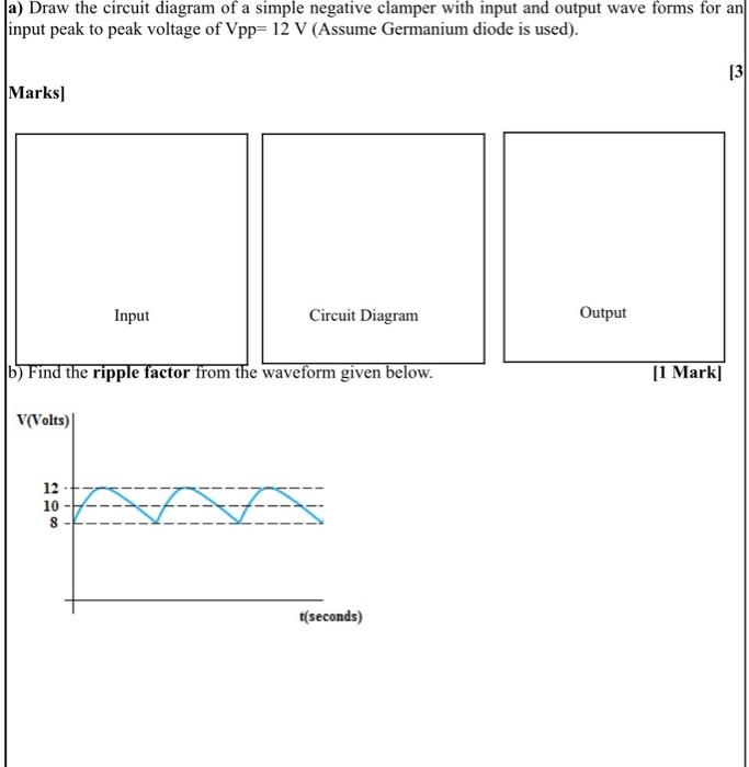 Solved a) Draw the circuit diagram of a simple negative | Chegg.com