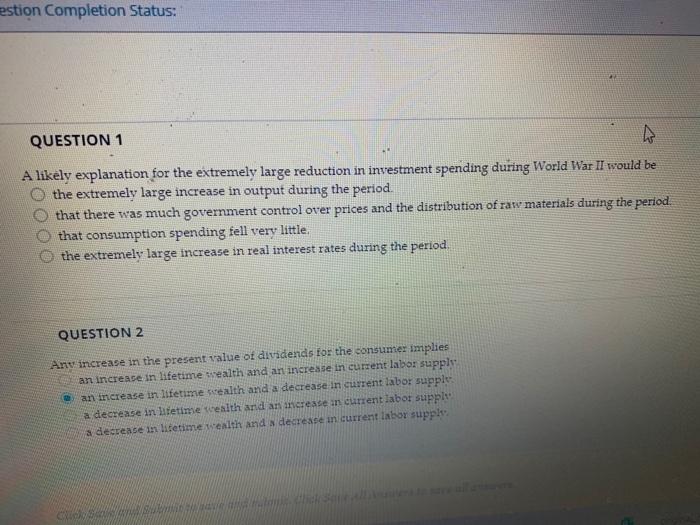 Solved estion Completion Status: QUESTION 1 A likely | Chegg.com