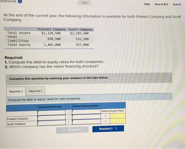 Solved mework Saved Help Save & Exit Submit At the end of | Chegg.com Solved mework Saved Help Save & Exit Submit At the end of | Chegg.com