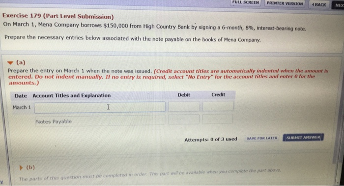 Solved FULL SCREEN PRINTER VERSION | Chegg.com