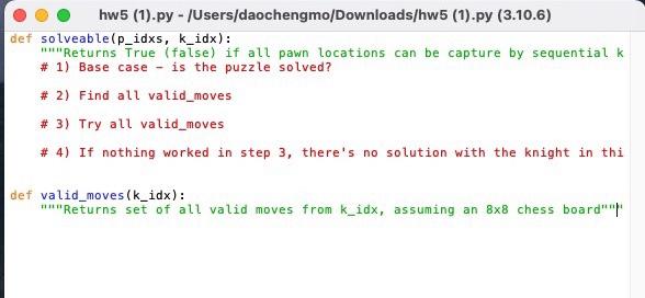 Solved Use recursion to determine if a knight starting in a | Chegg.com