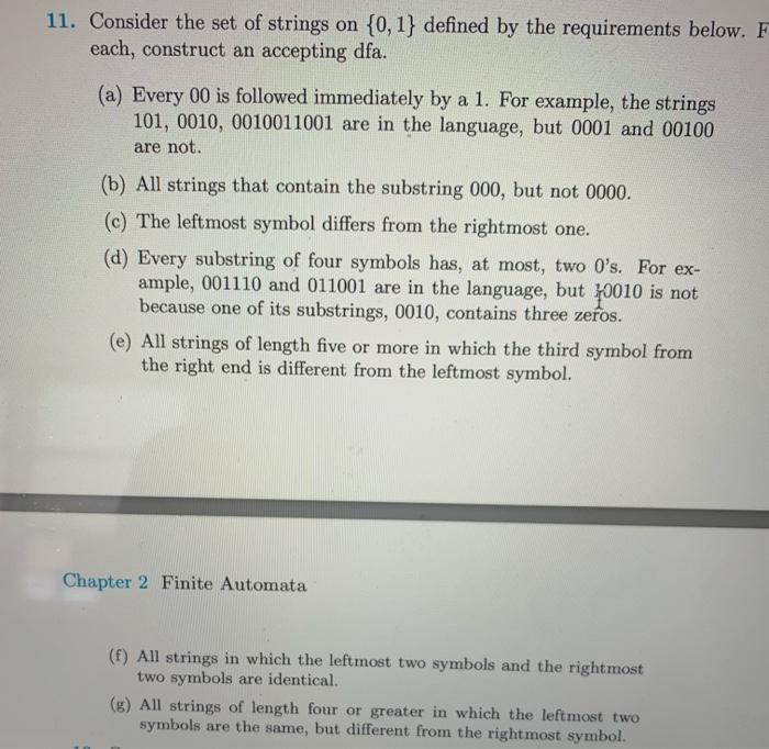 Solved 1. Consider the set of strings on {0,1} defined by | Chegg.com