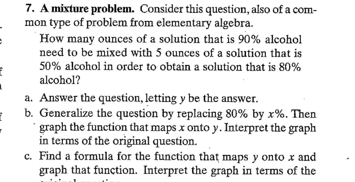 A Mixture Problem Consider This Question Also Of A