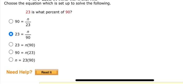 Solved How do I set up this equation 23 is what percent of | Chegg.com
