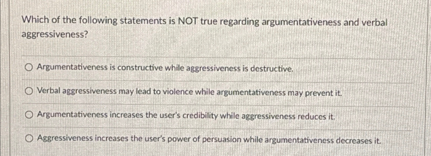 Solved Which of the following statements is NOT true | Chegg.com