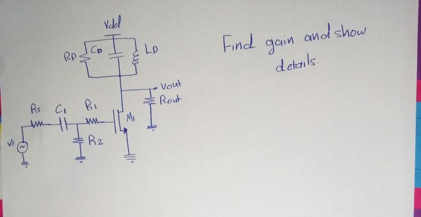 Find gain and show details. | Chegg.com