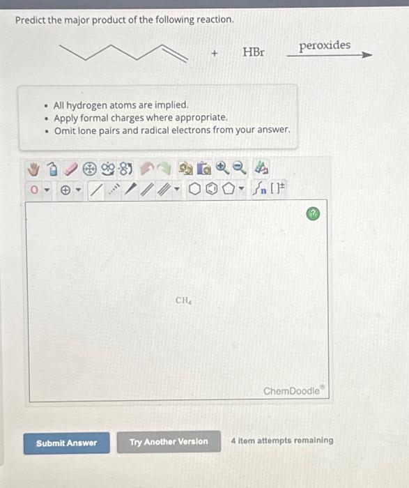Solved Predict the major product of the following reaction. | Chegg.com