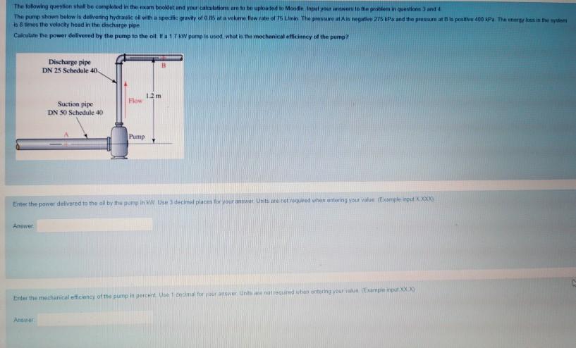 Solved The following question shall be completed in the exam | Chegg.com