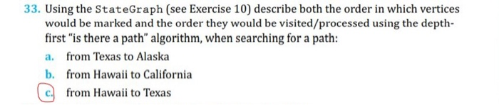 Solved 33. Using the StateGraph (see Exercise 10) describe | Chegg.com