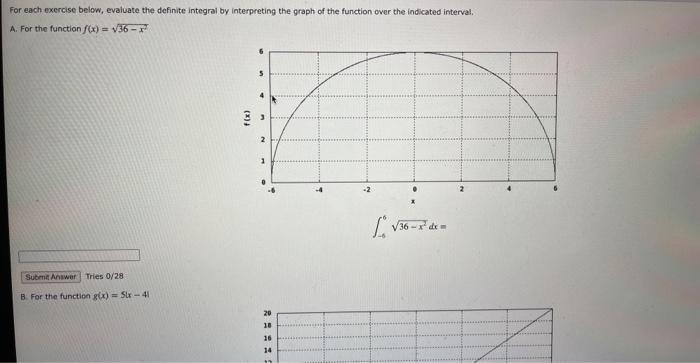 Solved For each exercise below, evaluate the definite | Chegg.com