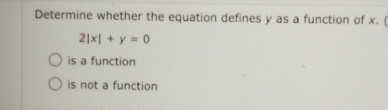 Solved Determine whether the equation defines y ﻿as a | Chegg.com