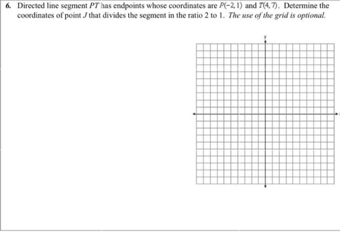Solved 6. Directed line segment PT has endpoints whose | Chegg.com