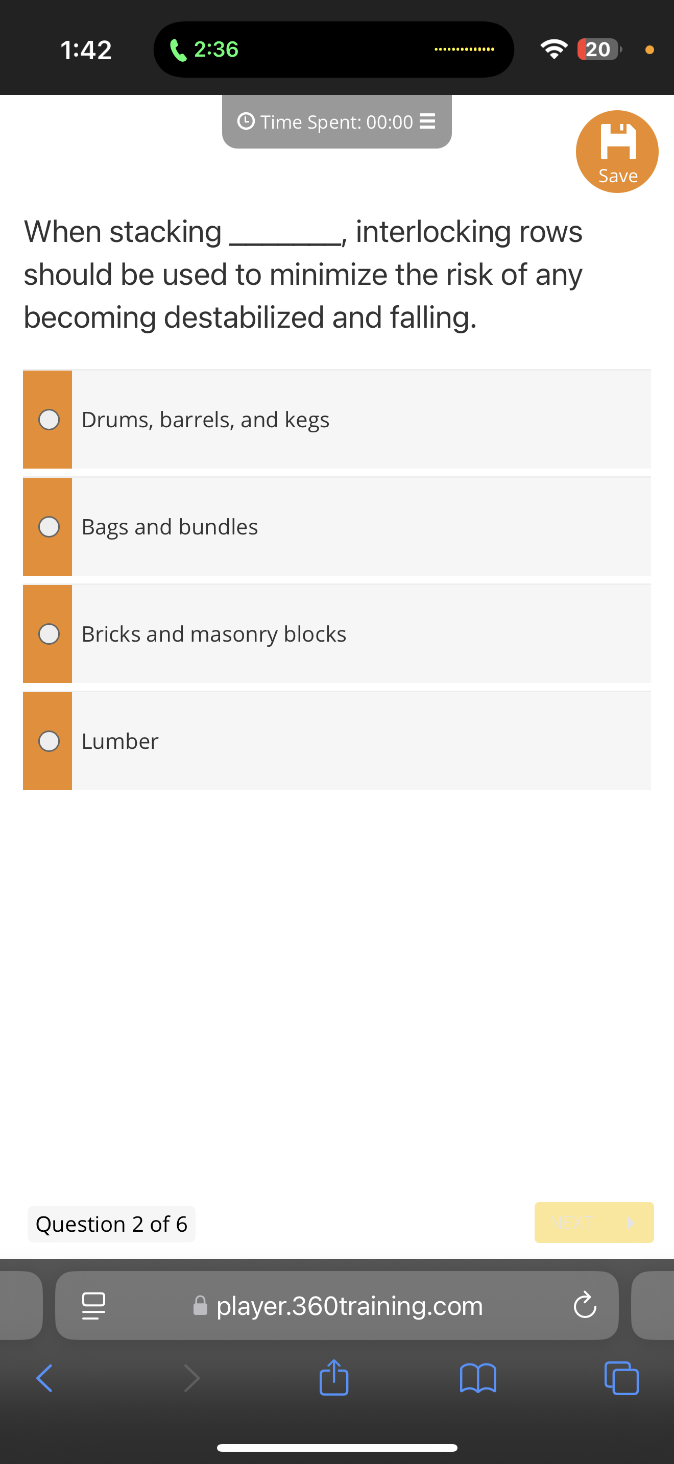 Solved When stacking , ﻿interlocking rows should be used to | Chegg.com