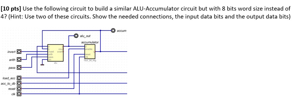 Solved [10 ﻿pts] ﻿Use the following circuit to build a | Chegg.com