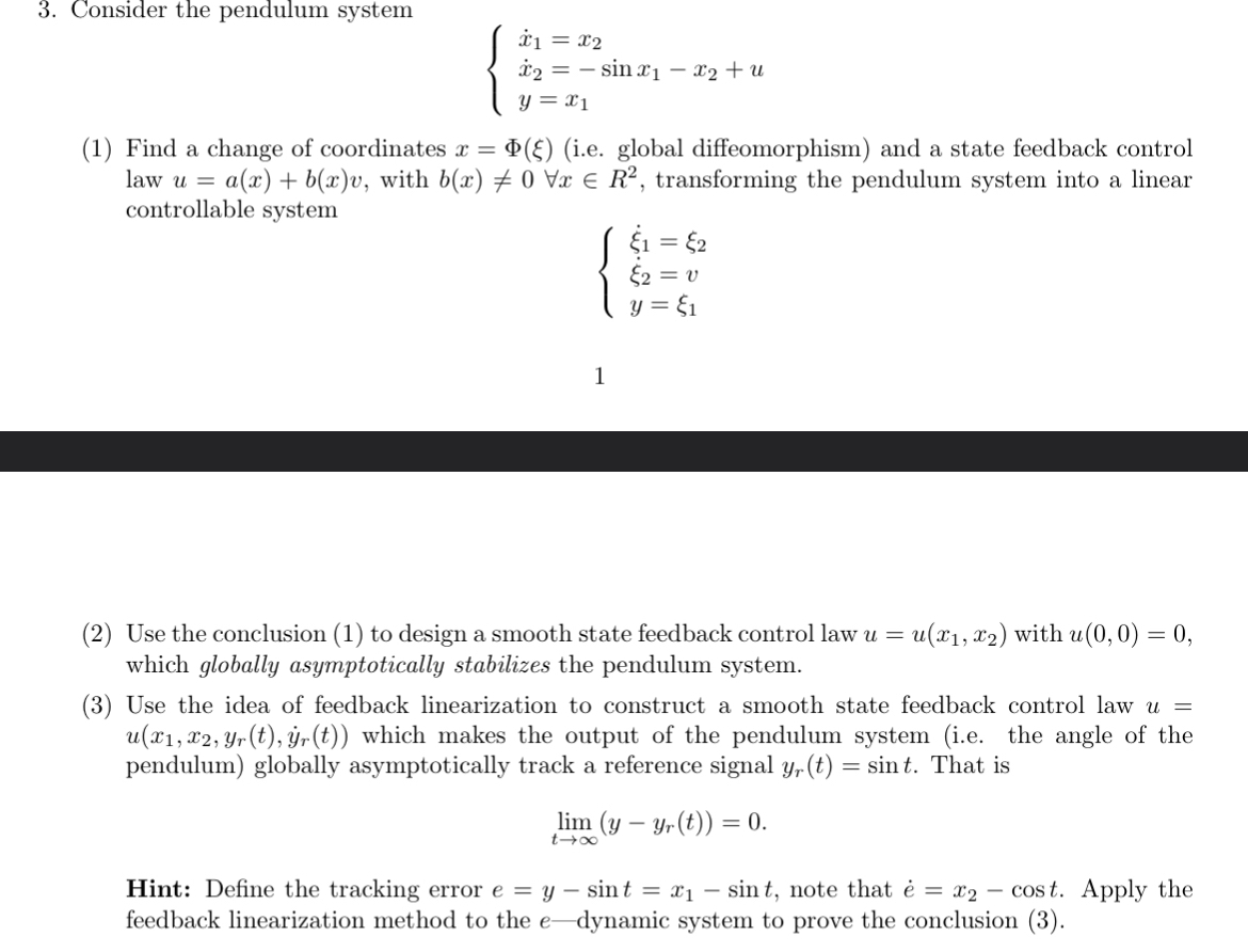 Solved Consider the pendulum | Chegg.com