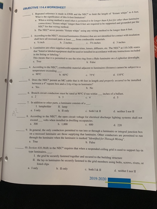 OBJECTIVE 114.4 WORKSHEET 1. Repeated reference is | Chegg.com