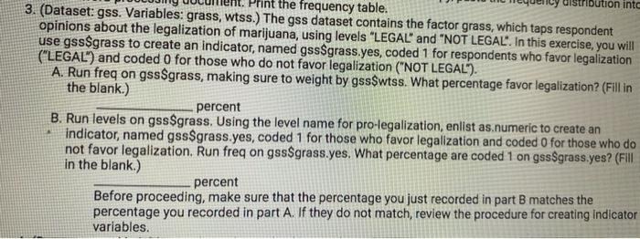 Solved Ribution Into 3 Dataset Gss Variables Grass