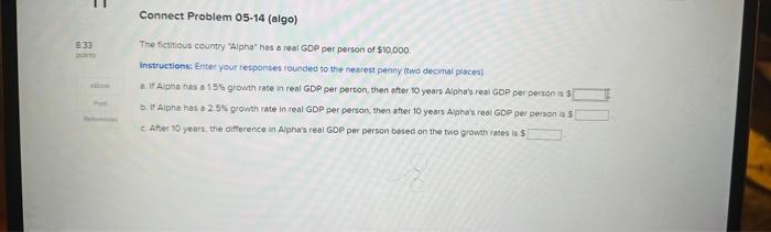 Solved Connect Problem 05-14 (algo) The ficutious country | Chegg.com