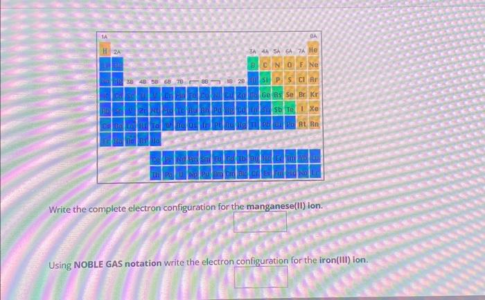 Solved Write The Complete Electron Configuration For The