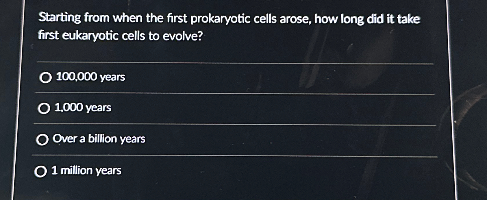 Solved Starting from when the first prokaryotic cells arose, | Chegg.com