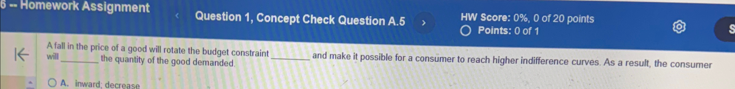 Solved 6 6 Homework Assignmentquestion 1 ﻿concept Check 3378