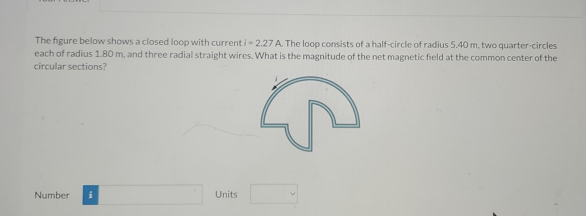 Solved The figure below shows a closed loop with current | Chegg.com