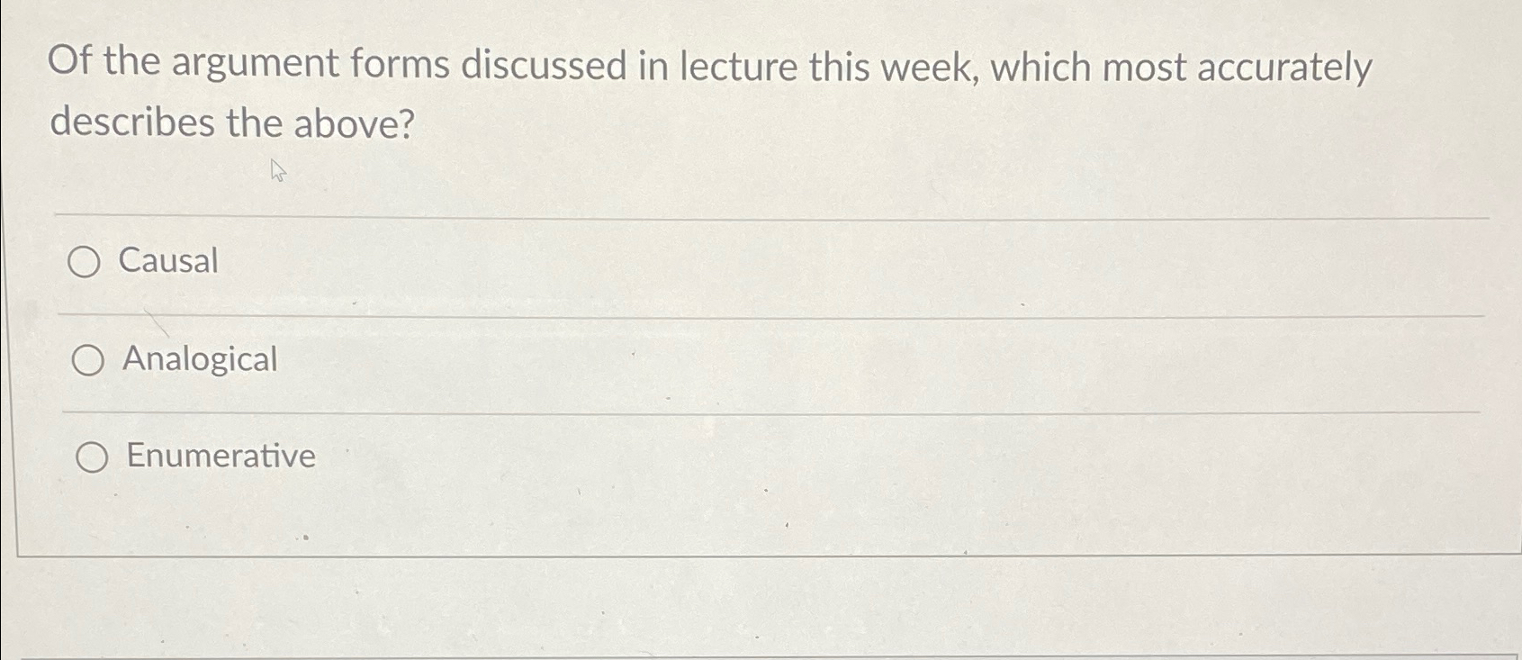 Solved Of the argument forms discussed in lecture this week, | Chegg.com
