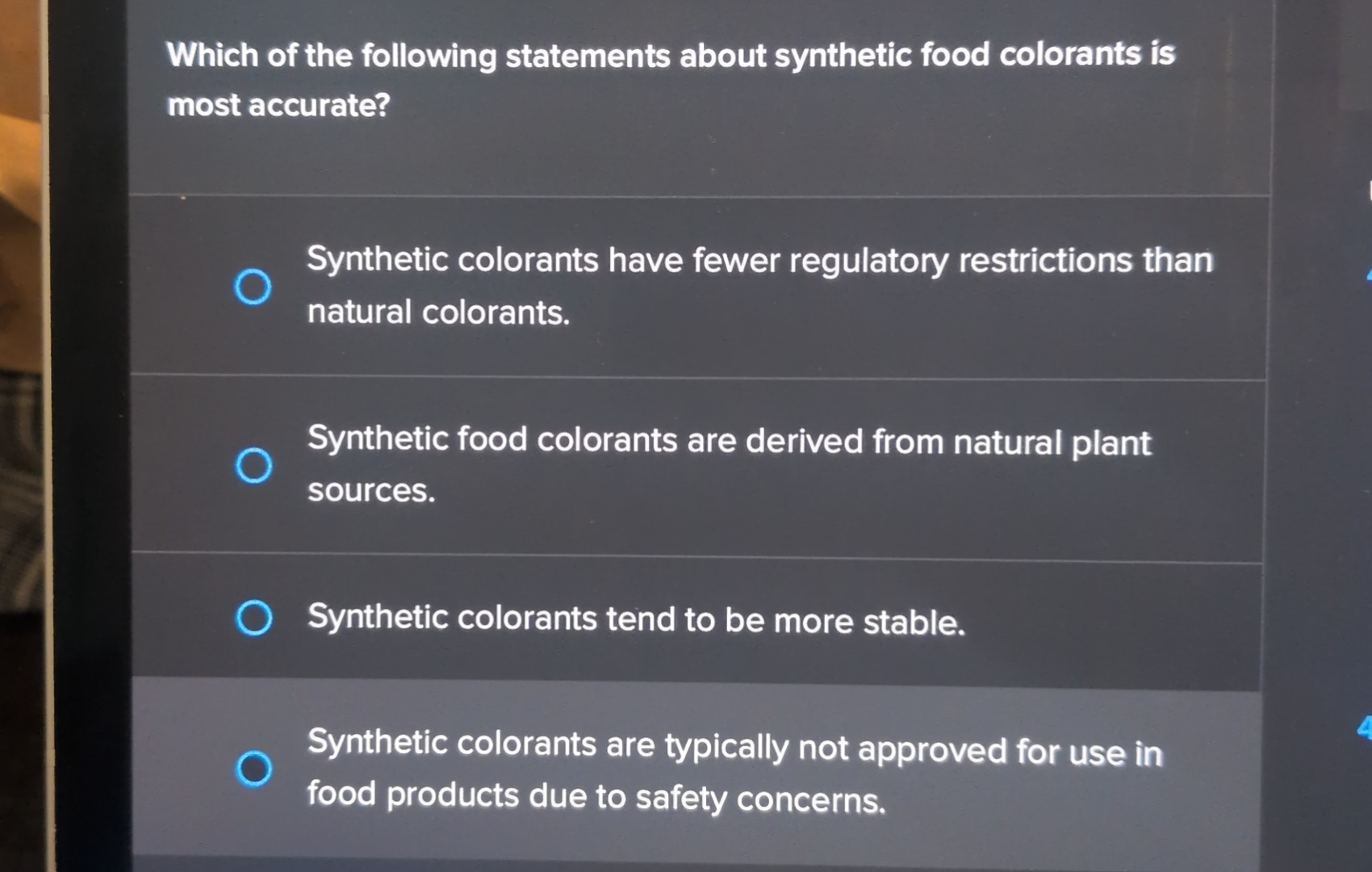 Solved Which of the following statements about synthetic | Chegg.com