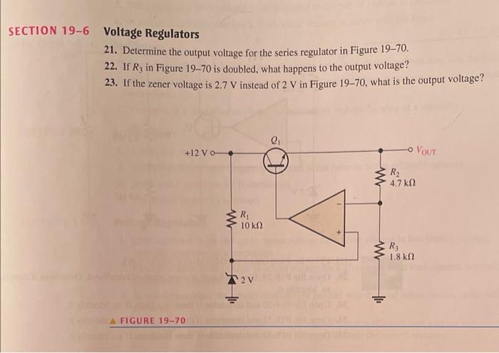Solved Voltage Regulators 21. Determine the output voltage | Chegg.com