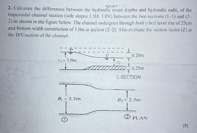 Solved Calculate the differences between the hydraulic mean | Chegg.com