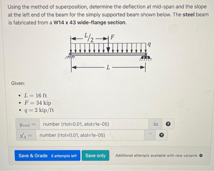 Solved Using The Method Of Superposition Determine The