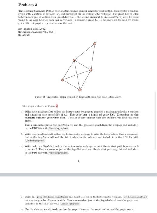 The folkwiteg SageMath Pythos code seta the randota | Chegg.com