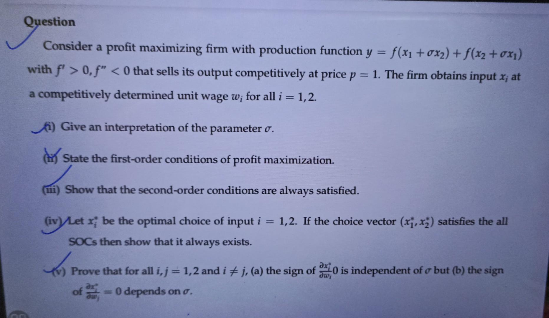 Solved Consider a profit maximizing firm with production | Chegg.com