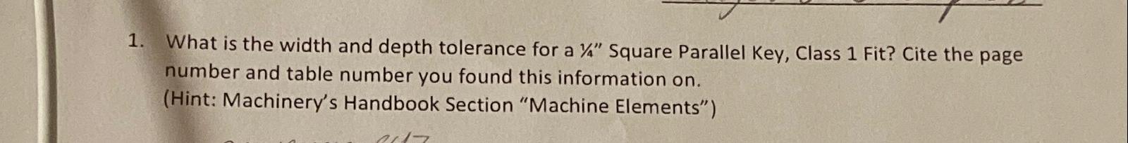 Solved What is the width and depth tolerance for a 14 " | Chegg.com