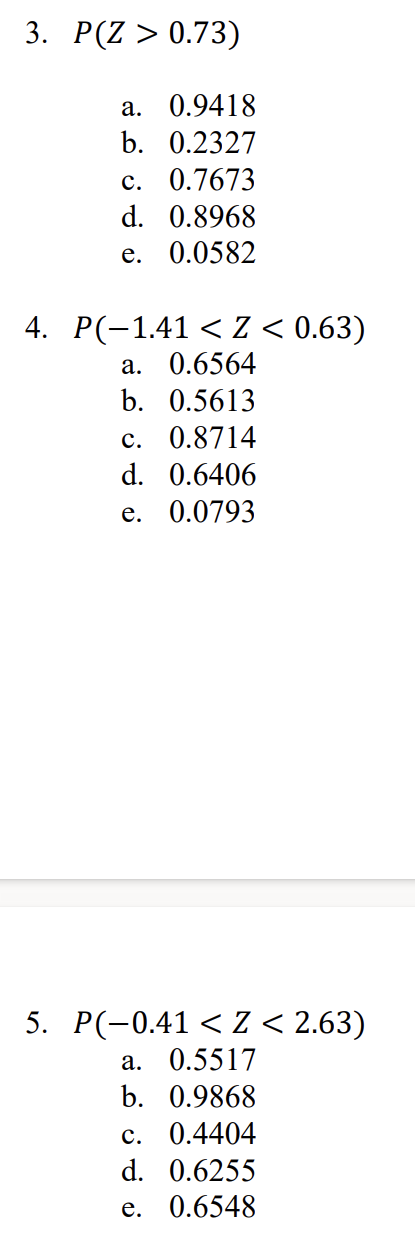 Solved find the value of the probability of the standard | Chegg.com