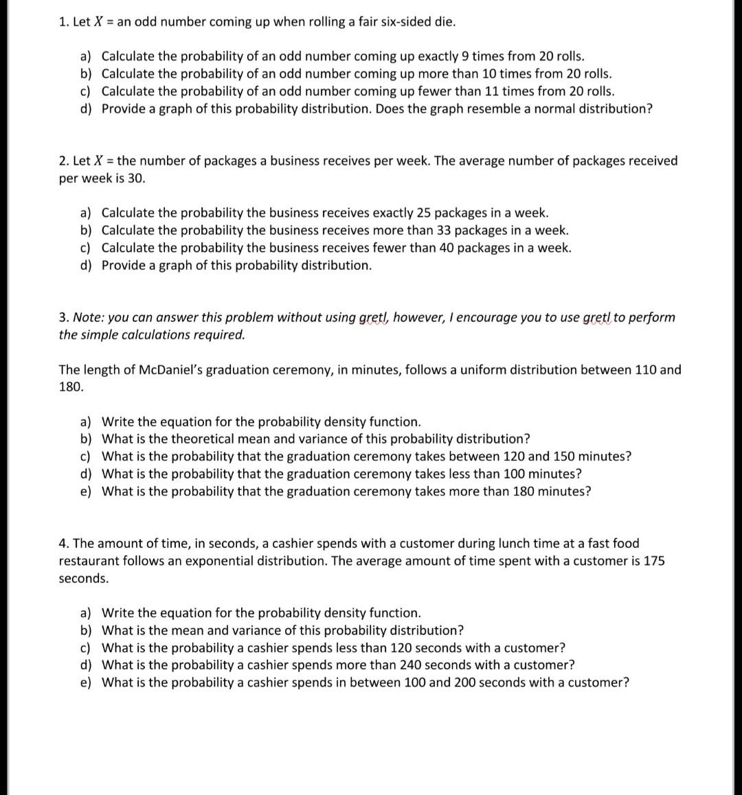 Solved Use gretl to answer the following questions. 1. Let X | Chegg.com