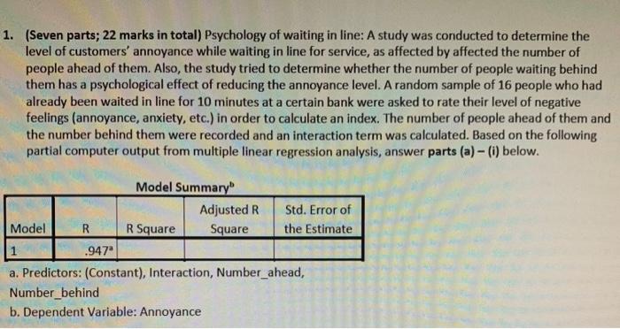 Solved ANOVA" Sum of Squares Model df Mean Square F Sig 1 | Chegg.com