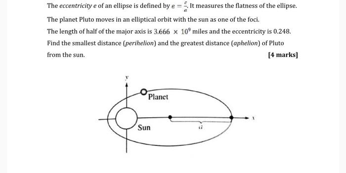 Solved The eccentricity e of an ellipse is defined by e = . | Chegg.com
