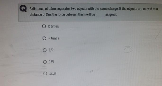 Solved A distance of 0.5m separates two objects with the | Chegg.com